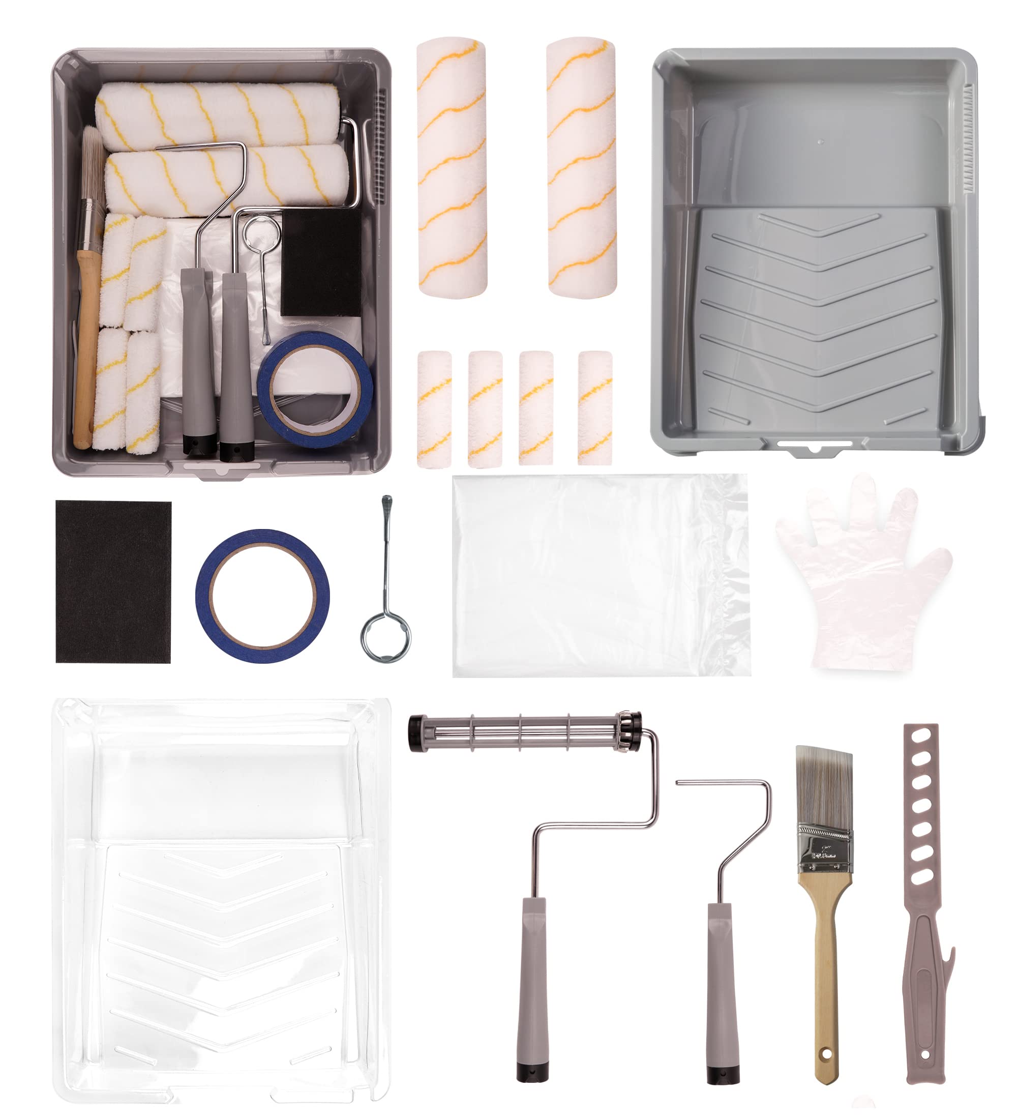 Mua 17 Piece Paint Roller Kit - Paint Rollers 9"4", Paint Roller Frame ...
