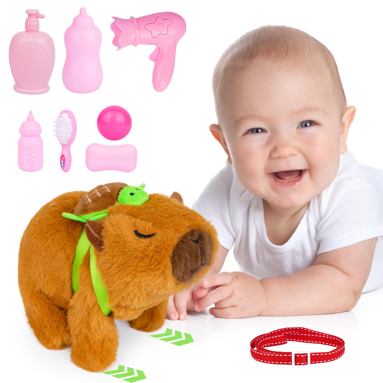 JIAJEGTGT Capybara Plush - Walking Capybara Plush Toys, Electronic ...