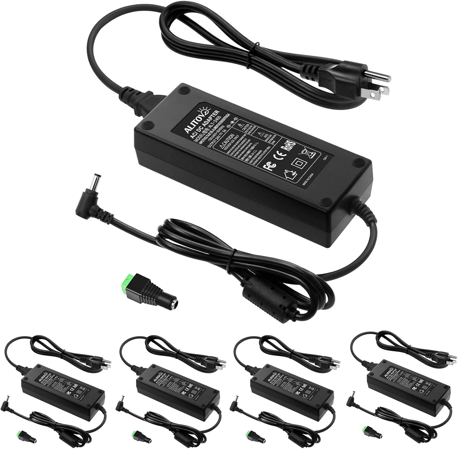 Amazon.com: ALITOVE 24V Power Supply Adapter 100-240V AC to DC 24 Volt ...