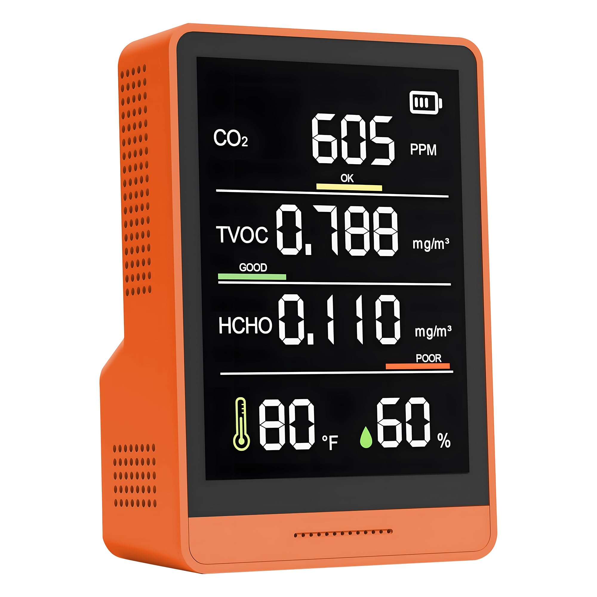 XOOPON Air Quality Monitor, Indoor Air Quality Monitor for CO2, TVOC ...