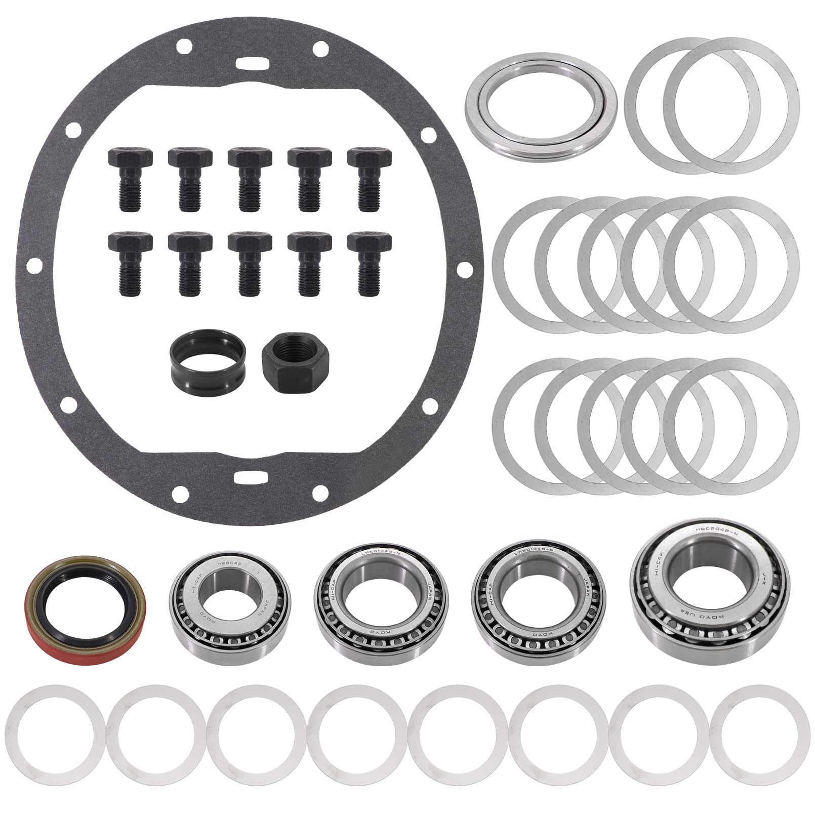 Dokili 8.5" 10-Bolt Rear Master Bearing Installation Kit for G.M 1972 ...
