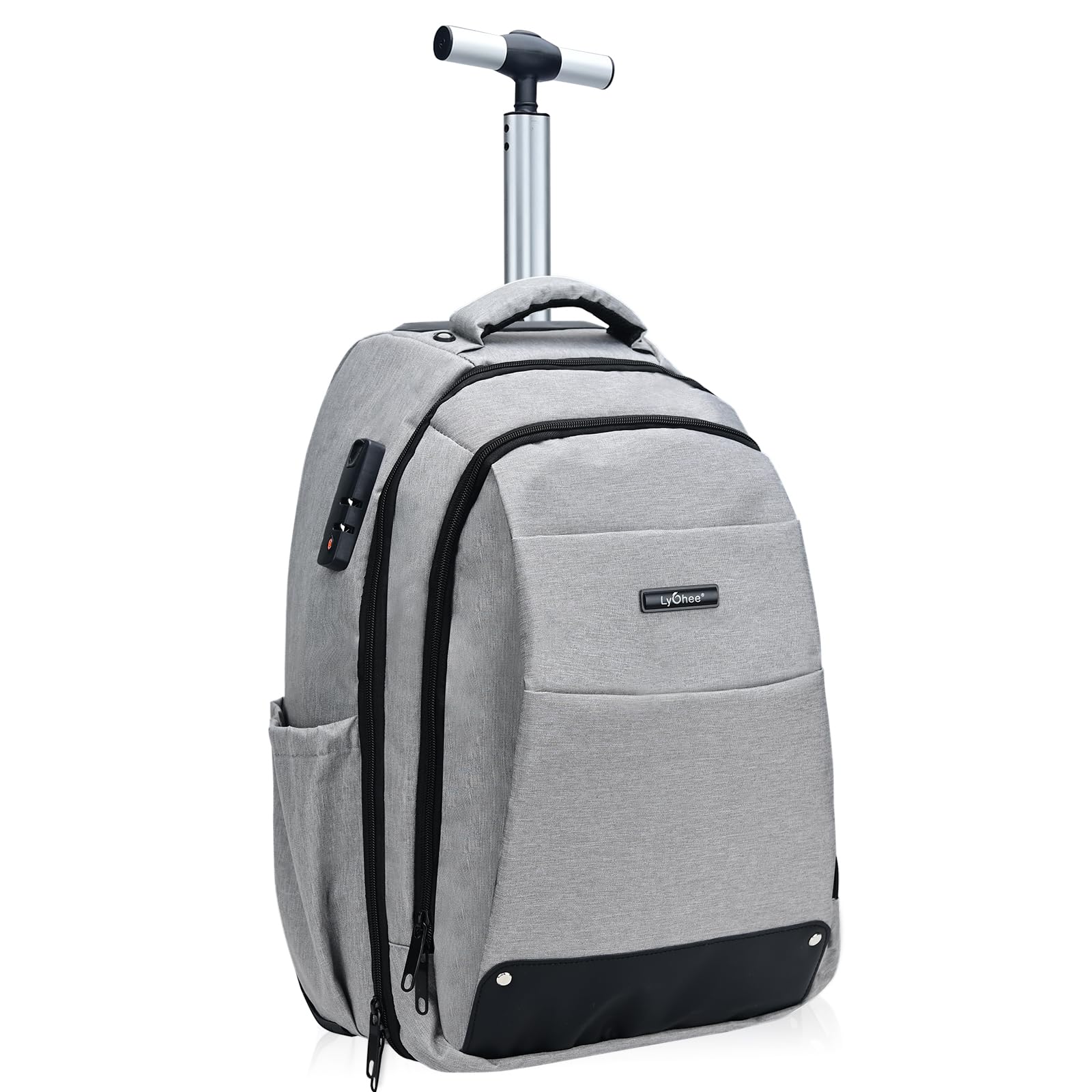 lychee Adult Business Rolling Laptop Backpack with Wheels-18 inch ...