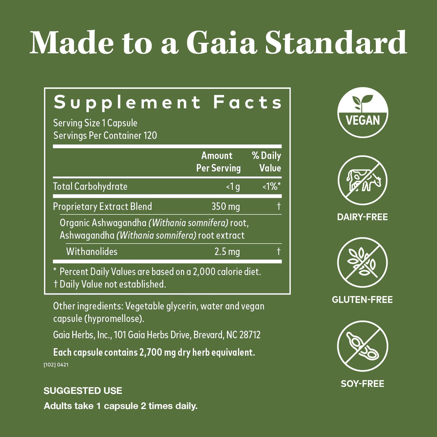 Mua Gaia Herbs, Ashwagandha Root Vegan Liquid Phyto Capsules - Stress ...
