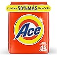 ACE Detergente en Polvo, Lava Ropa Blanca y De Color, Elimina un 50% ...