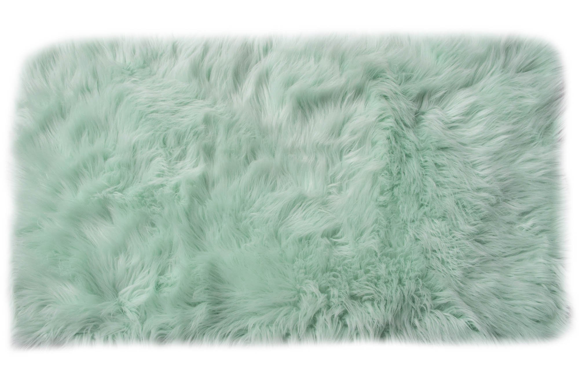 Super Area Rugs Soft Faux Fur Sheepskin Shag Silky Rug Baby Nursery ...
