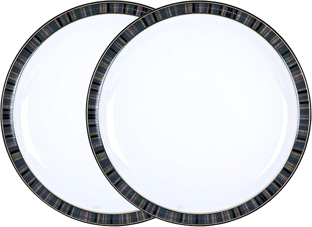 Denby Jet Stripes 2 Piece Dinner Plate Set: Amazon.co.uk: Kitchen & Home