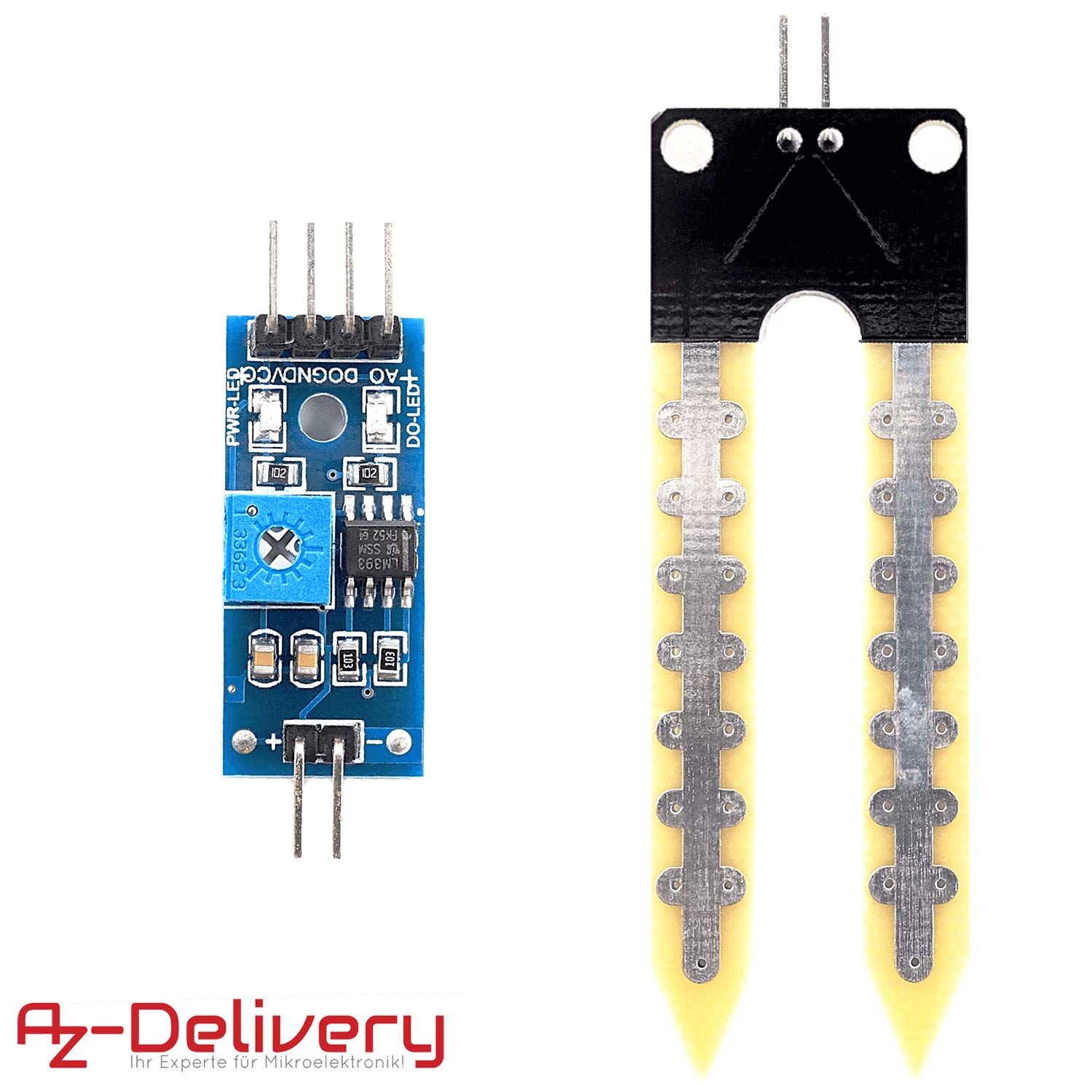 AZDelivery 3 x Soil Moisture Sensor Hygrometer Humidity Detection ...