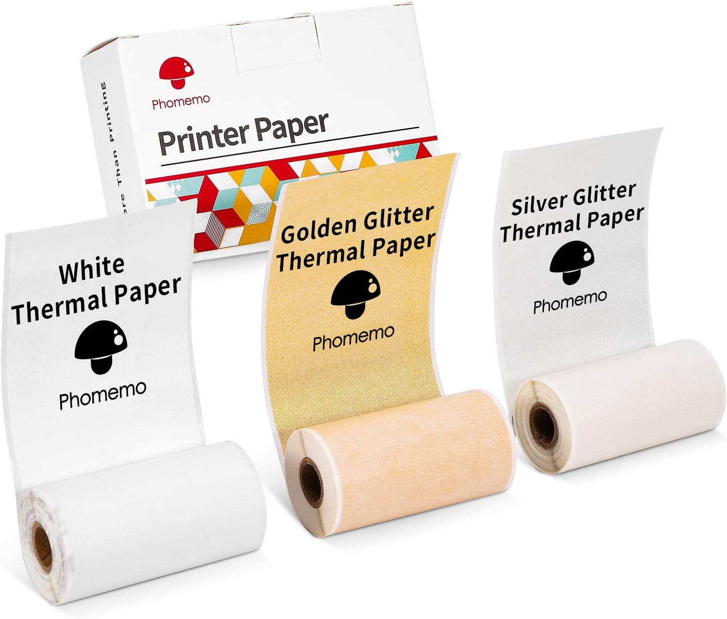 M02/M02Pro/M02S Printer Paper – Compatible with Phomemo, 50mm Thermal ...