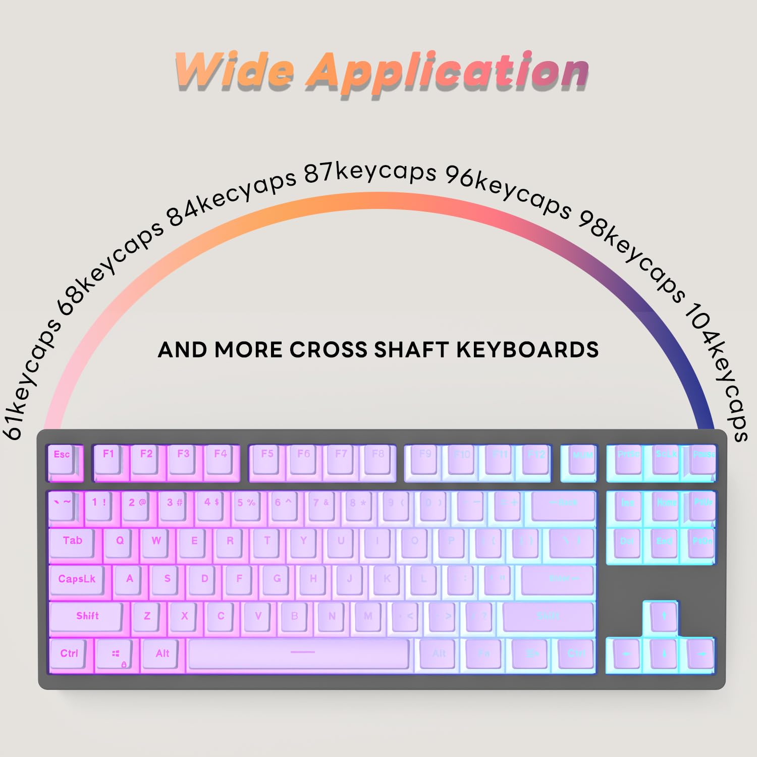 Mua IOAOI Pudding Keycaps PBT Keycaps 129 Keys Custom Keycaps Set ...