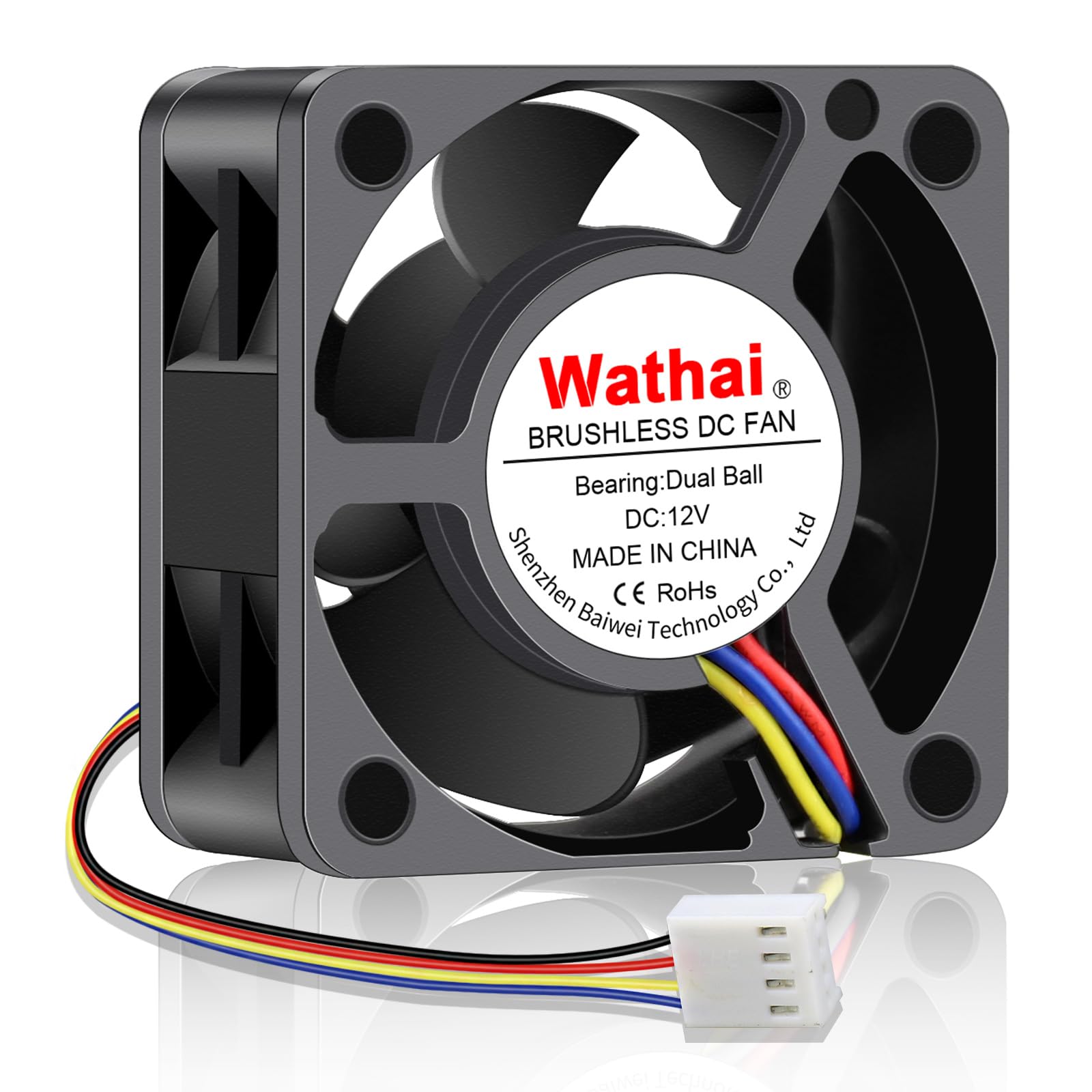 Wathai 40mm x 20mm PWM Computer Fan 12V Duall Ball for 1U Servers ...