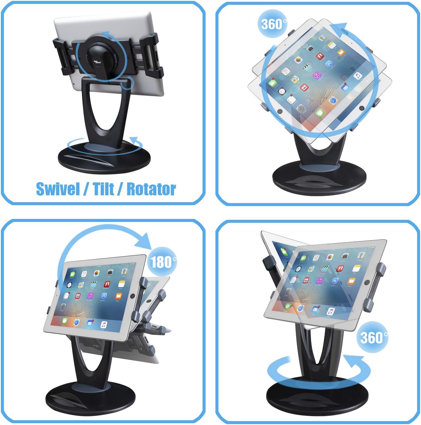 Business Retail Tablet Stand, 360 Rotates iPad Stand for 6 inch to 13 ...