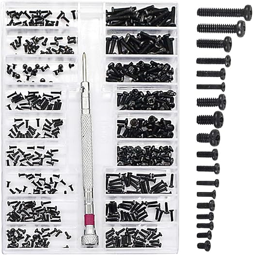 LxwSin M2 Schrauben, 500 Stück M1.2 M1.4 M2 Schrauben: Amazon.de ...