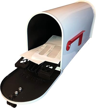 Amazon.com: Post Top White Galvanized Dry Mailbox with Plastic Mesh ...