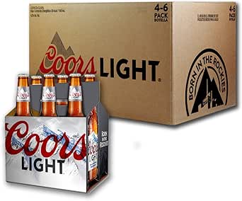 Cerveza Coors Light Botella - Caja con 4 Six Packs de 355 ml: Amazon ...
