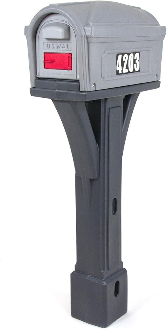 Amazon.com: Simplay3 Classic Plastic Residential Mailbox & Post Mount ...