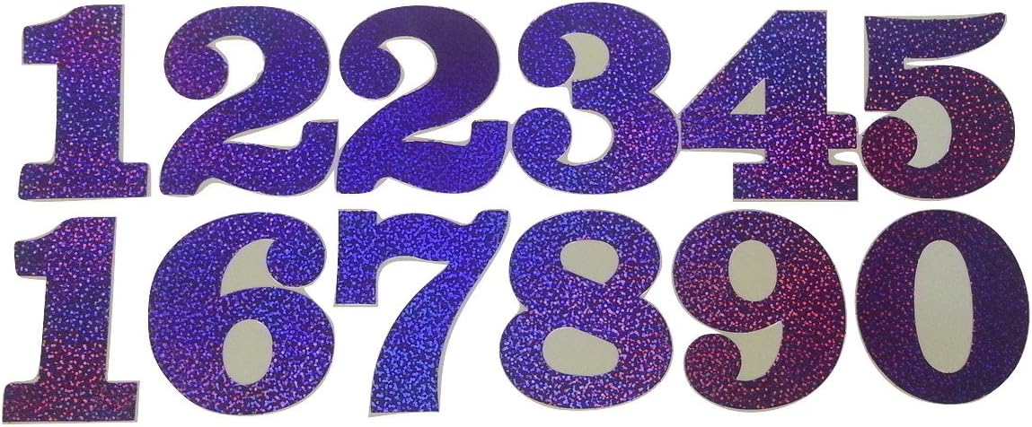 b2see Sticker Zahlen Glitzer Aufkleber groß Glitzer-Klebe-Zahlen ...