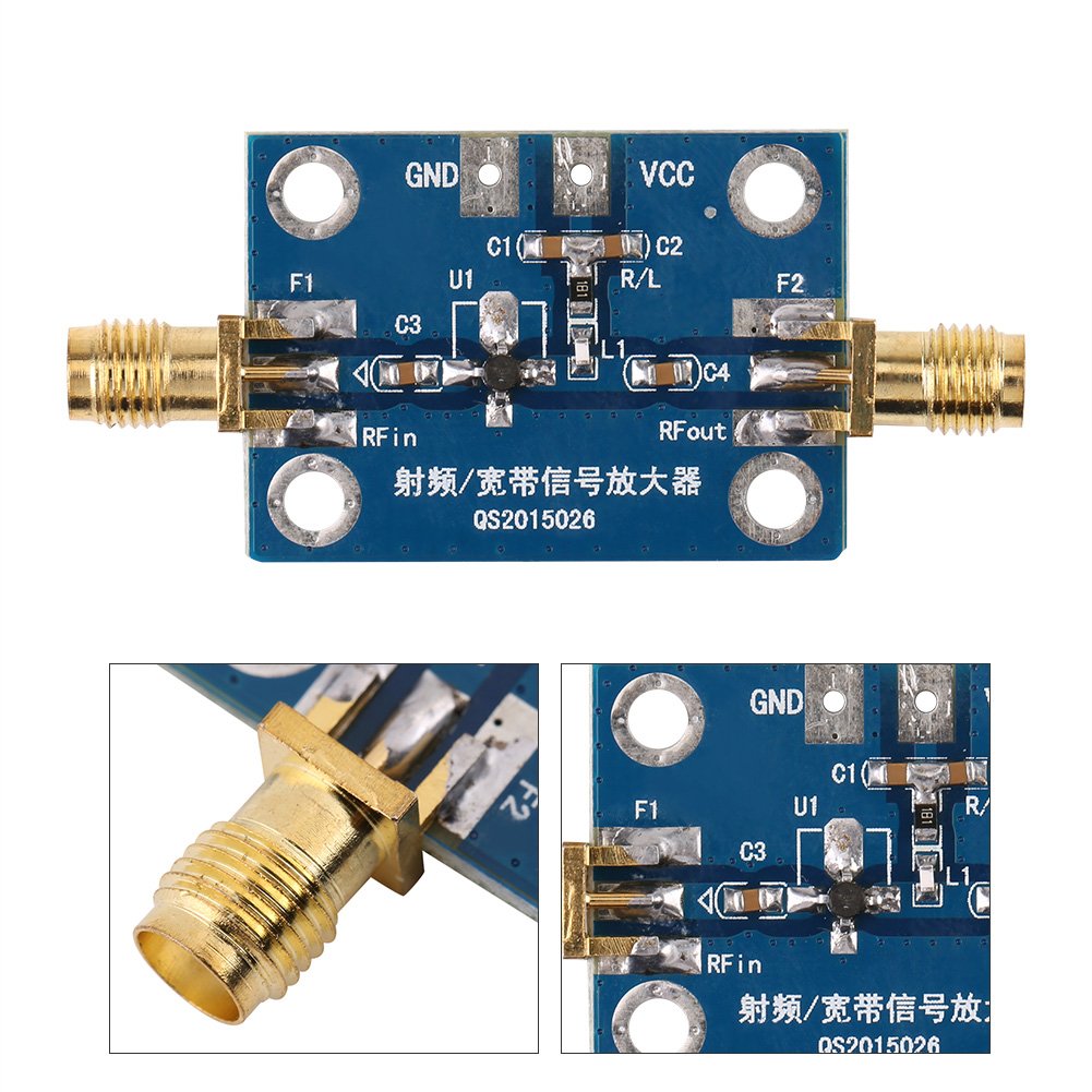 1MHz-2000MHz RF Wideband Amplifier 30dB Gain Low Noise Broadband Amplifier LNA Board Module ...