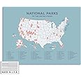 Amazon.com: USA National Parks Wall Map Poster (36" x 24 ...