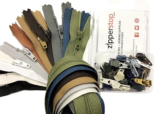 Amazon.com: Zipper Repair Kit Solution #3 Coil YKK Brand Slider Use in ...