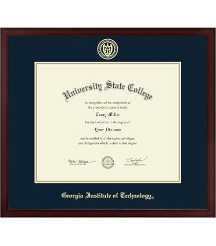 Para Marcos De Diploma De Georgia Tech Framed Online Article | Single