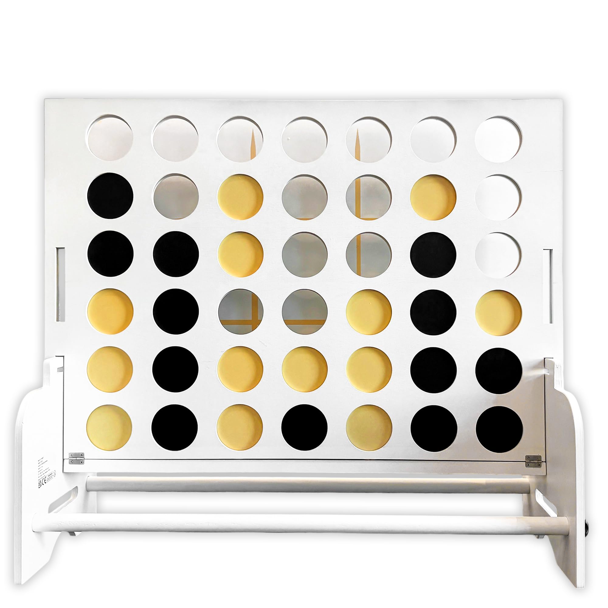 QUOKKA Giant White Four in a Row Connect Game 4-in-1 SUPERSET -Wooden ...