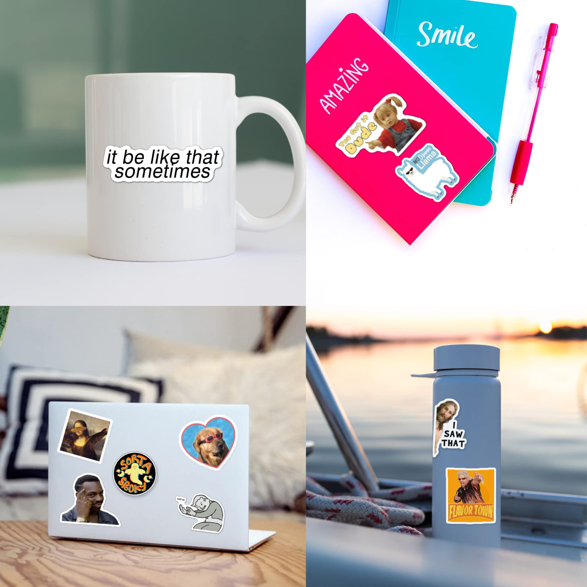 Mua 306pcs Funny Meme Vinyl Stickers Pack, Large Bulk Sticker for ...