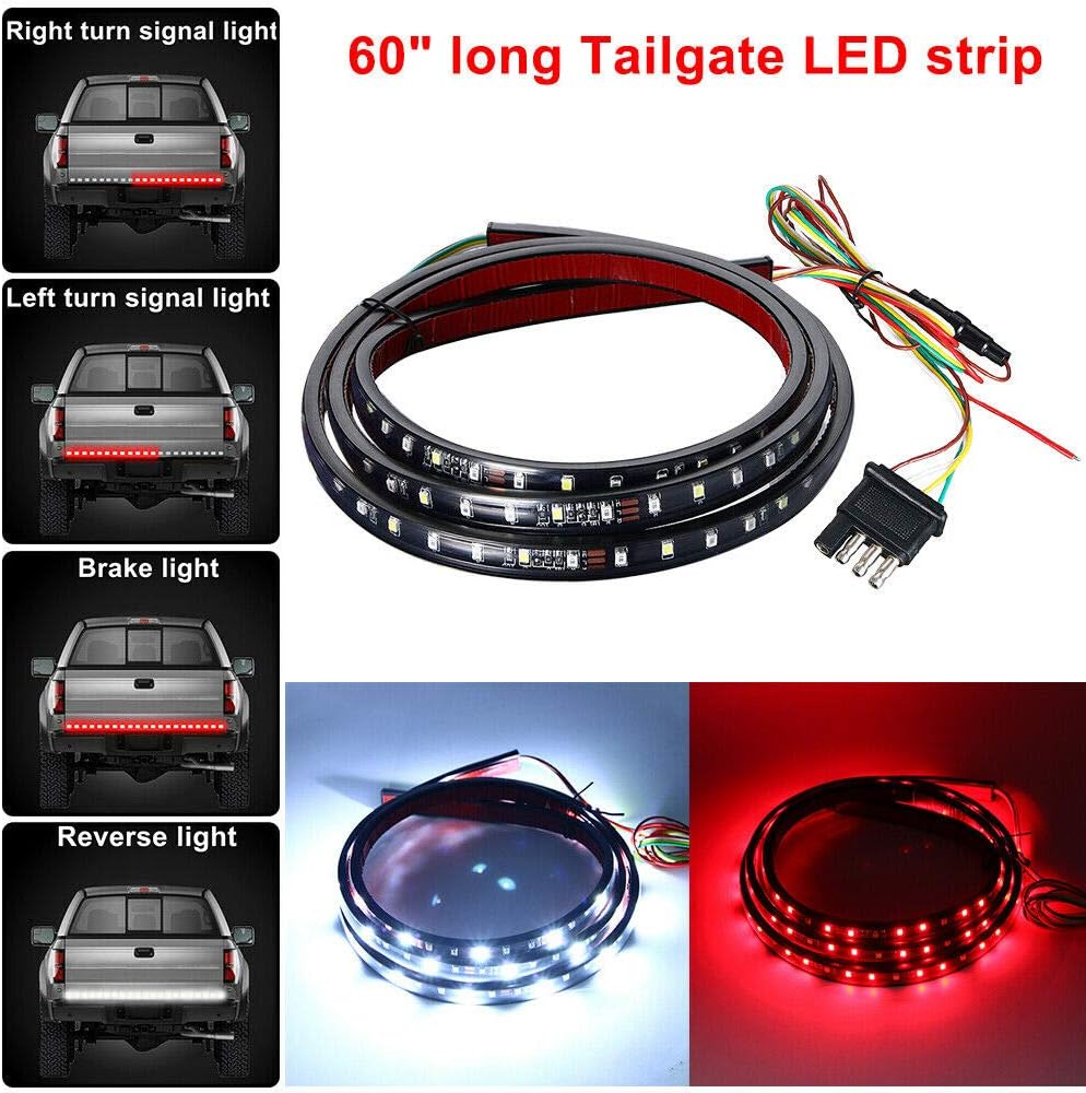 Amazon.com: 60inch LED Strip Taiate Light Bar Reverse Brake Signal For ...