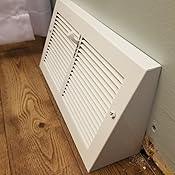 Triangular Baseboard Floor Register (12" x 6" Duct Opening/~13 1/4" x 6 ...