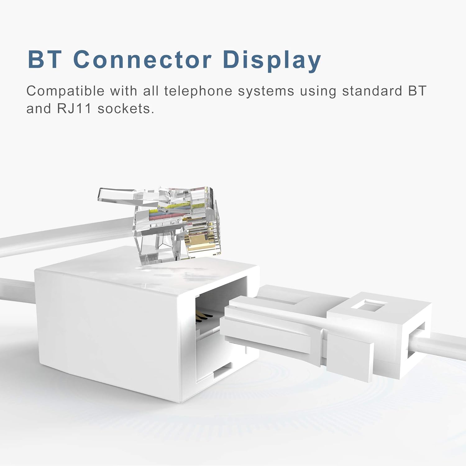 BT Telephone Socket Adapter Cable BT to RJ11, Ancable BT Female to RJ11 ...