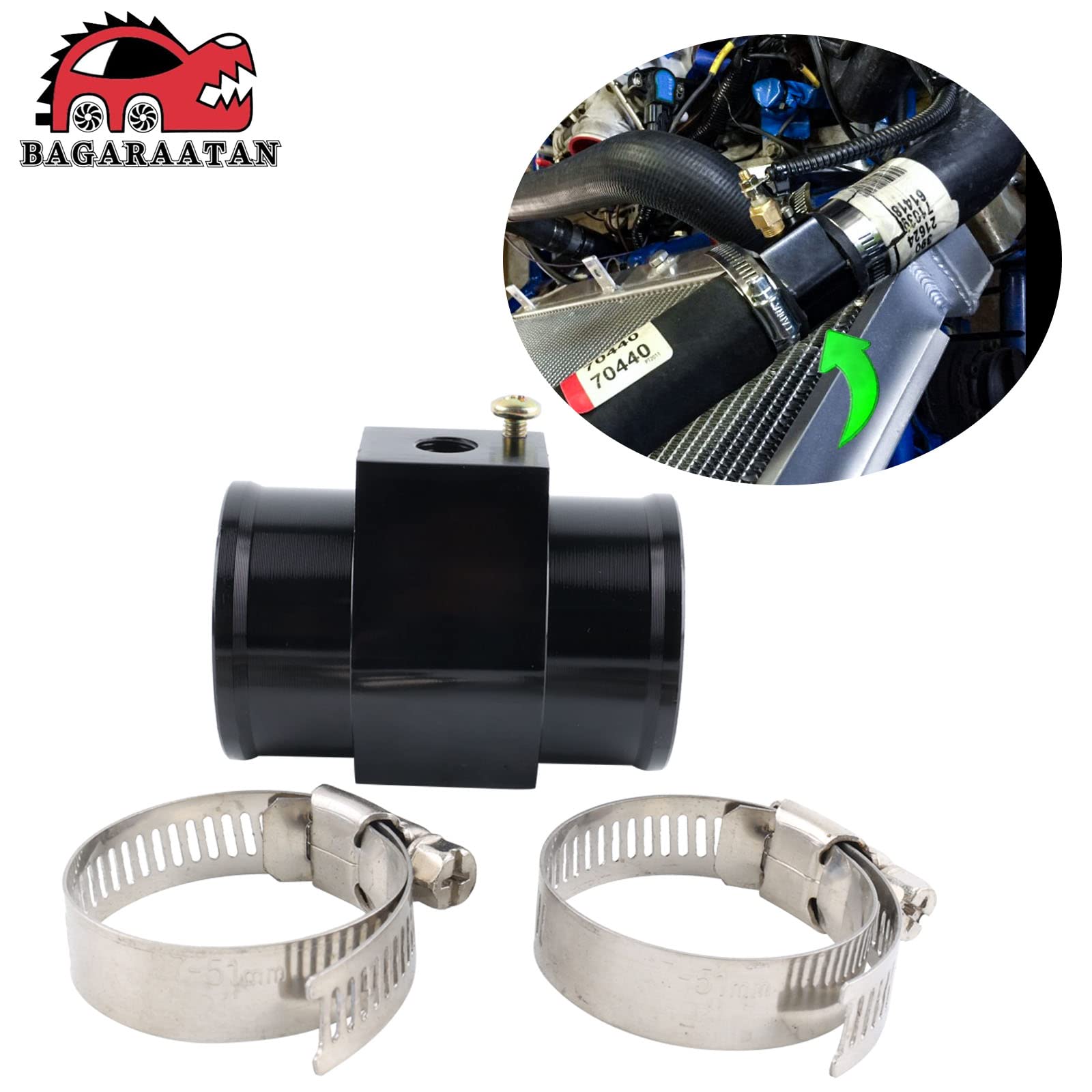 Mua BAGARAATAN Aluminum Water Temp Meter Temperature Gauge Joint Pipe ...