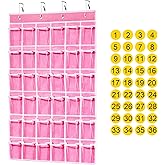 Amazon.com: SAVERHO 36 Clear Pockets Classroom Pocket Chart for Cell ...