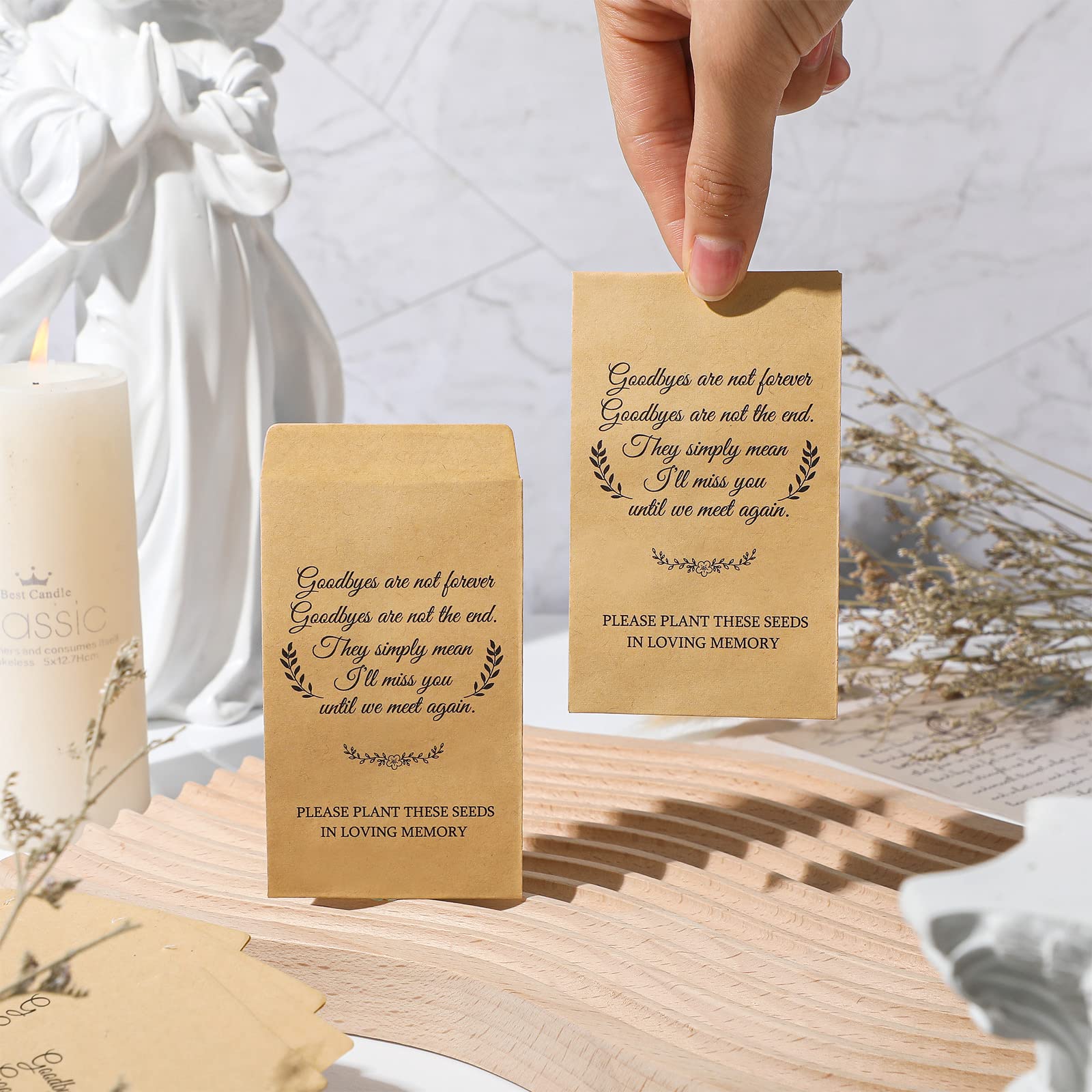 Mua 120 Pack Memorial Coin Envelopes Funeral Favors Kraft Small Coin ...