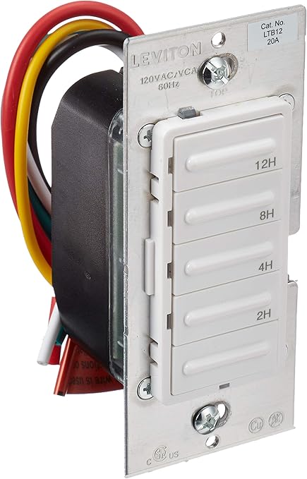 Leviton Ltb12-1Lz Decora Interruptor Cronómetro Electrónico, 1800 W ...