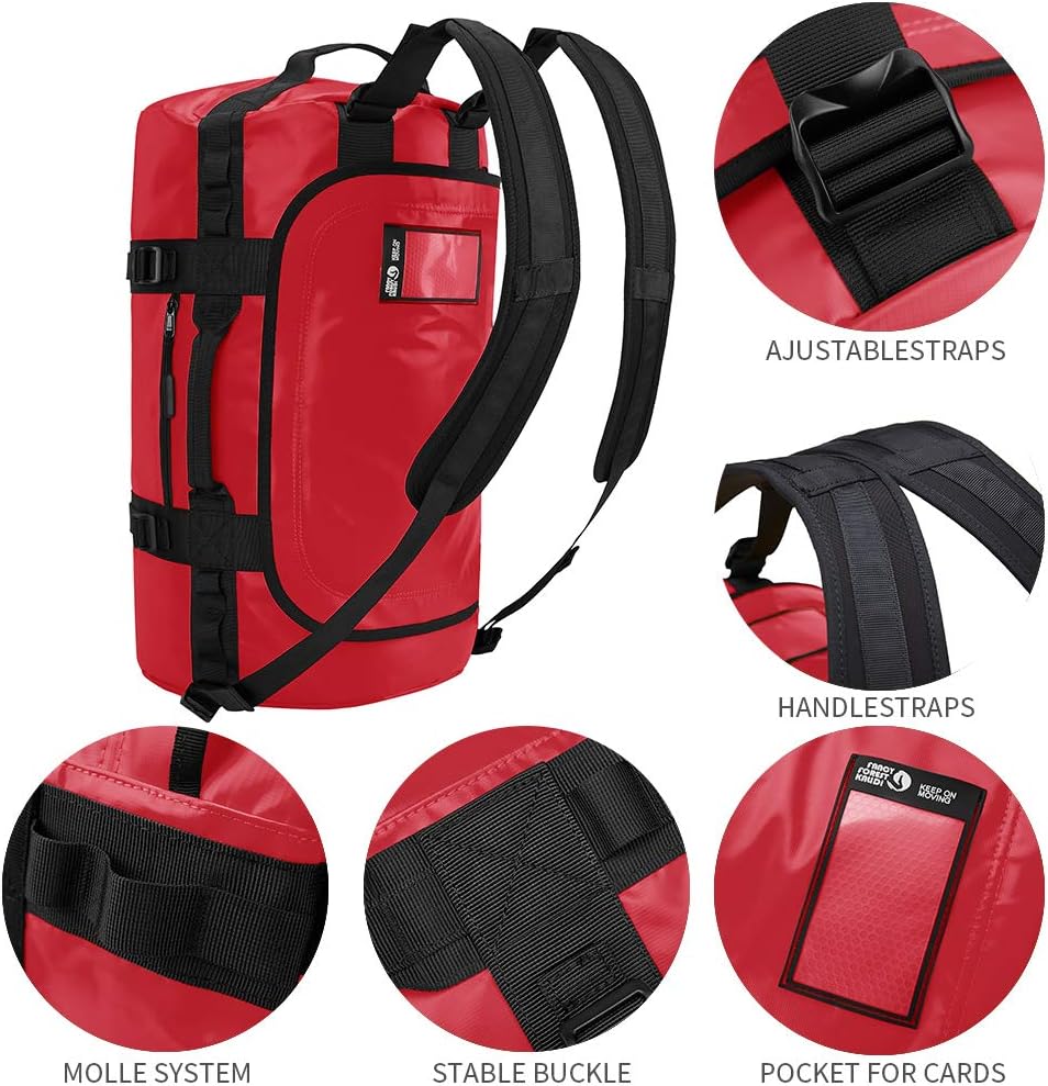 KALIDI 70L Duffle Bag Sports Holdall Backpack Shoulder Bag Waterproof ...