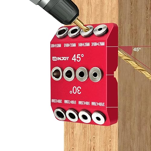 IMINJOY 30 45 90 Degree Angle Drill Guide for Angled/Straight Holes, 4 ...