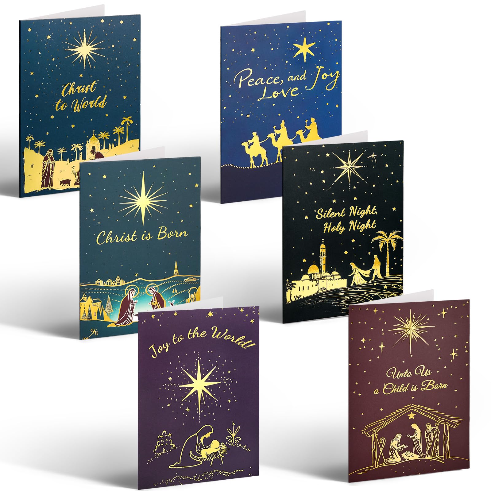 YANGTE 36 Pack Religious Christmas Cards Boxed with Envelopes ...