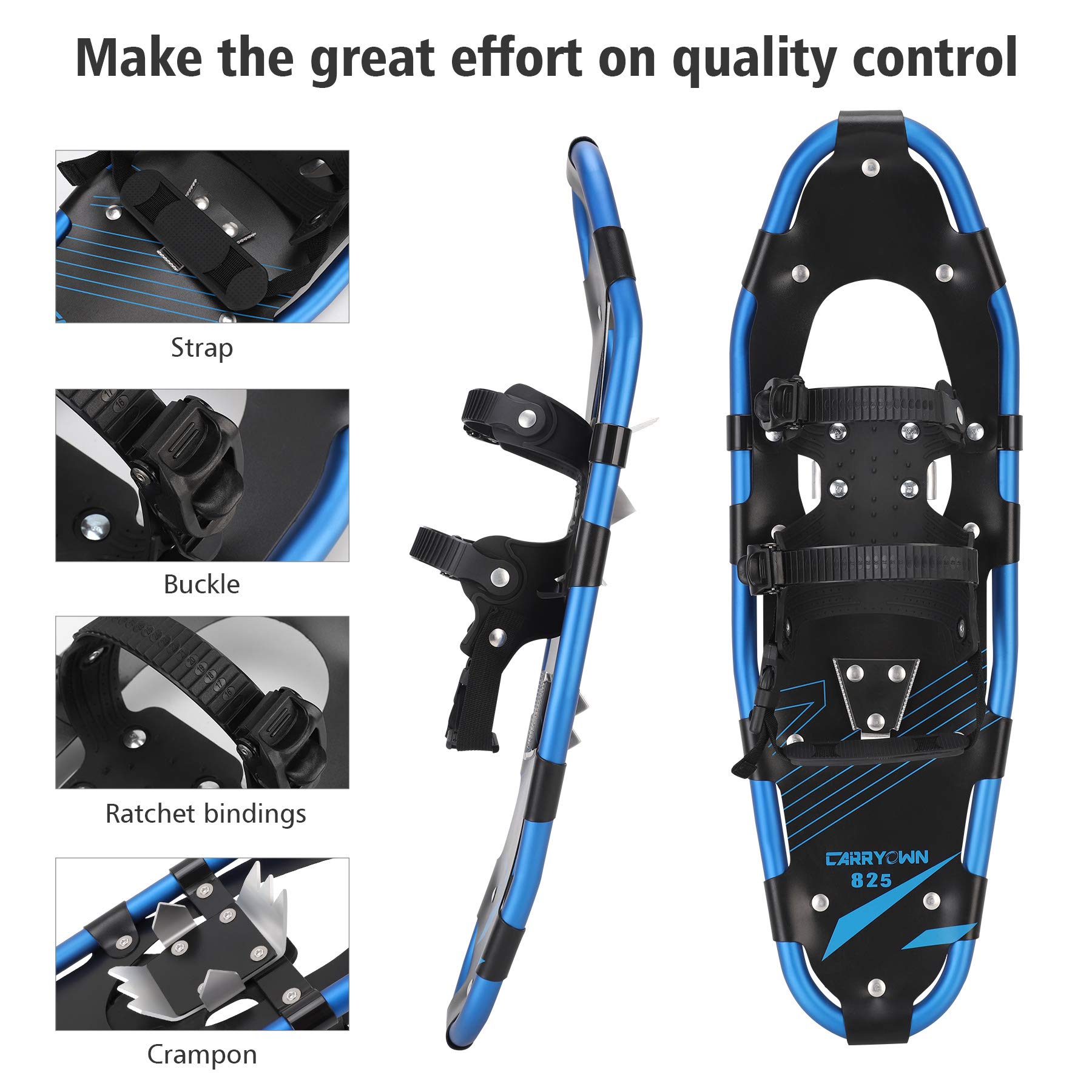 Carryown Xtreme Light Weight Snowshoes Set for Adults Men Women Youth ...