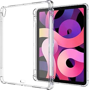 Amazon.com: TPU iPad Air 4 Clear Case with Pencil Holder Shockproof ...