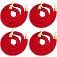 Amazon.com: MAHIONG 4 Pack 6.5 Feet Red Velvet Stanchion Rope, Crowd ...