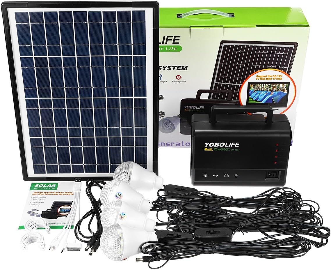 Tutoy Yobolife 18W Solar Panel Portable Solar Powered System Power ...