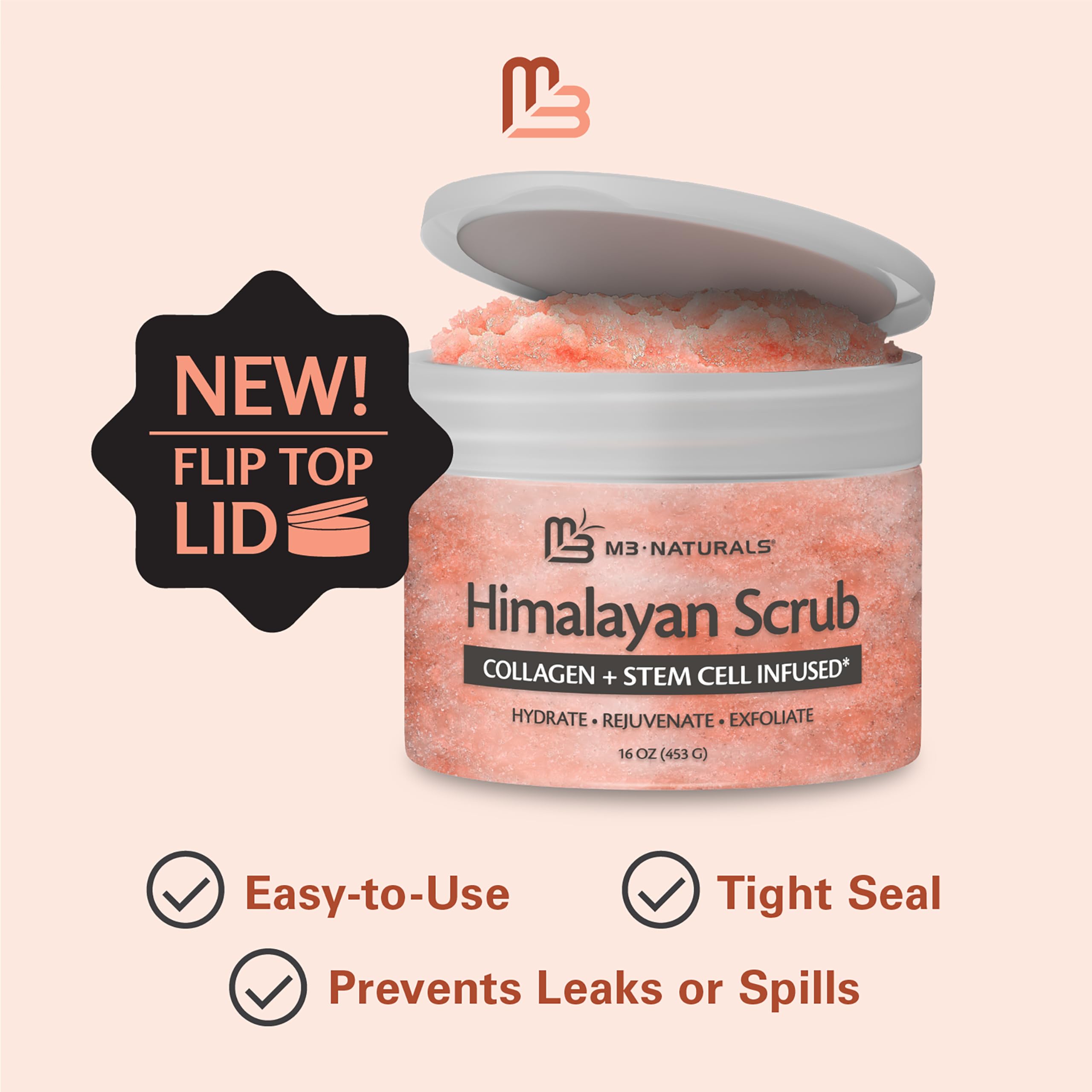 Mua Himalayan Salt Scrub, Face, Foot, and Body Exfoliator with Collagen ...