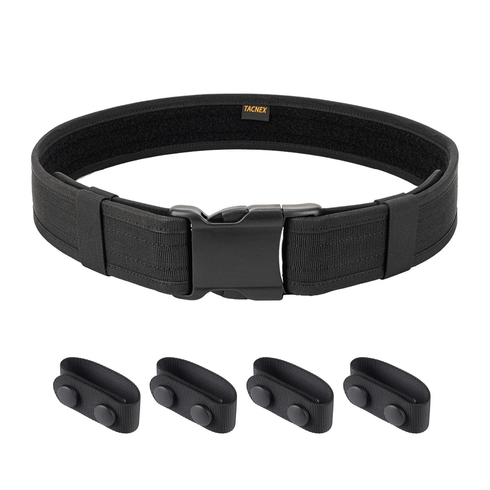 TACNEX Duty Belt w/Loop Lining 2" Nylon Utility Work Belt w/ 4 Keepers ...