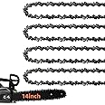 Amazon.com : 4 Pack 14 Inch Chainsaw Chain 52 Drive Links, .050" Gauge ...