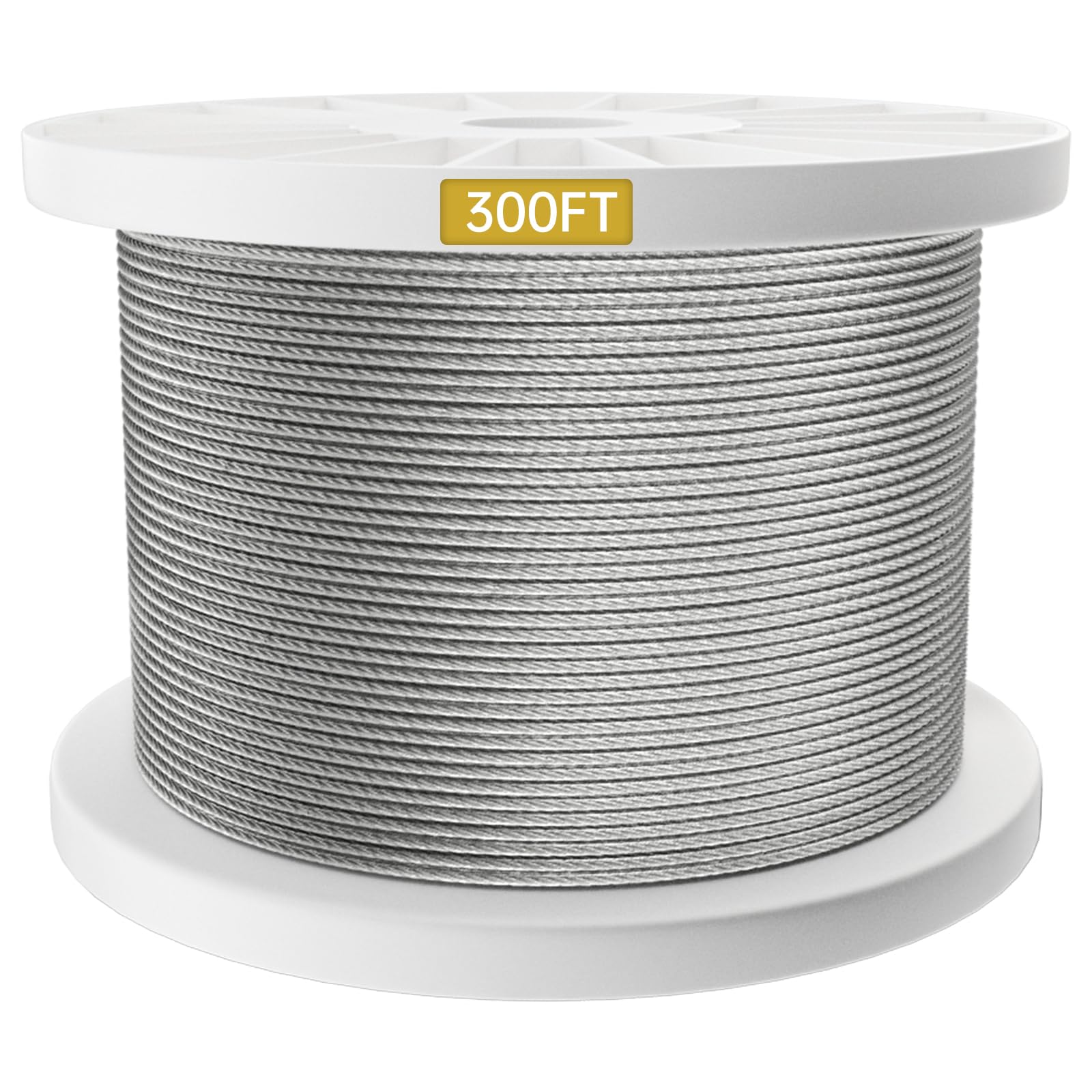 300ft 1/8" T316 Stainless Steel Cable Wire Rope 7x7 Strands Construction Marine Grade Aircraft ...