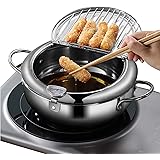 Amazon.com: Deep Frying Pan, Japanese-style Tempura Deep Fryer With ...