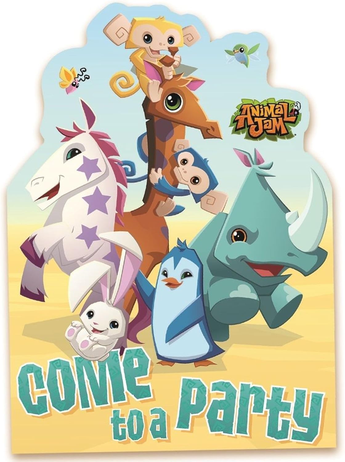 Animal Jam Pack Of 6 Party Invitations With Envelopes – BigaMart