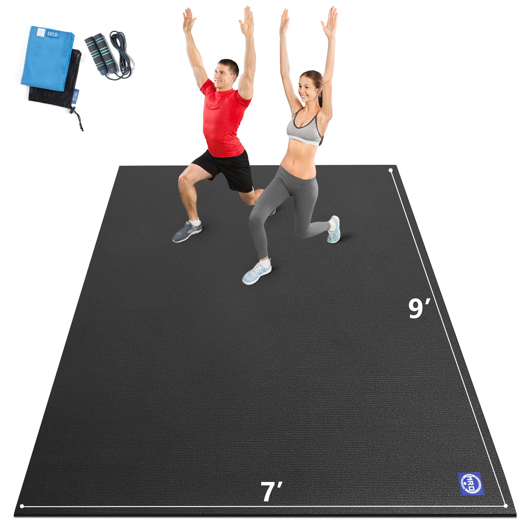 MRO Extra Large Exercise Mat 12'x7'/9'x7'/7'x7'/7'x5'(7mm), High ...