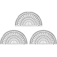 Amazon.com: BlingKingdom 3pcs Clear Plastic Geometry Protractor 180 ...