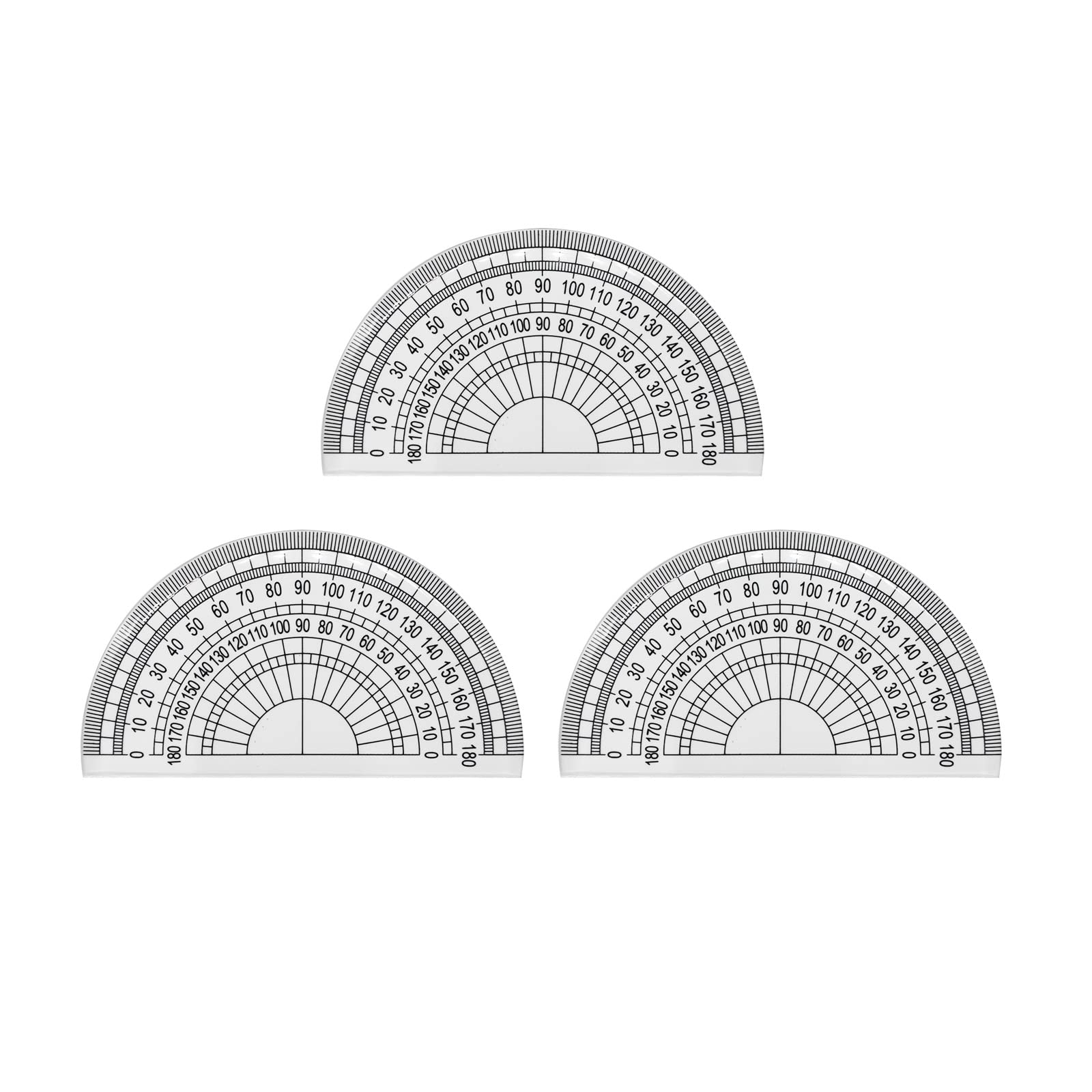 Mua 3pcs Clear Plastic Geometry Protractor 180 Degrees Ruler ...