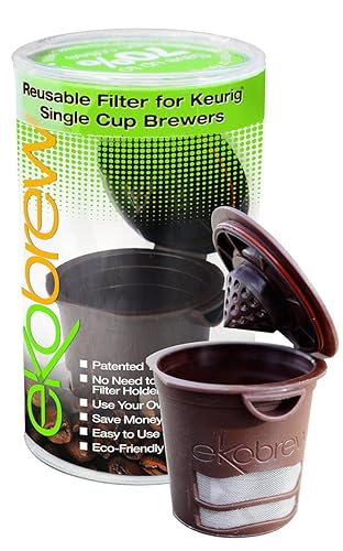 Ekobrew Cup 4-Count Refillable Filter for Keurig K-Cup Brewers: Amazon ...